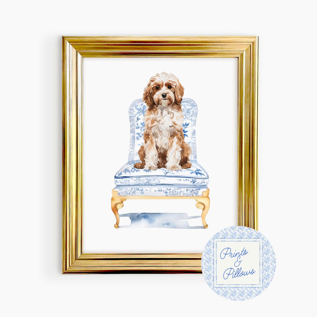 Cockapoo Art Print, Chinoiserie Dog, Preppy Dog Prints, Dog Mom Gift ...