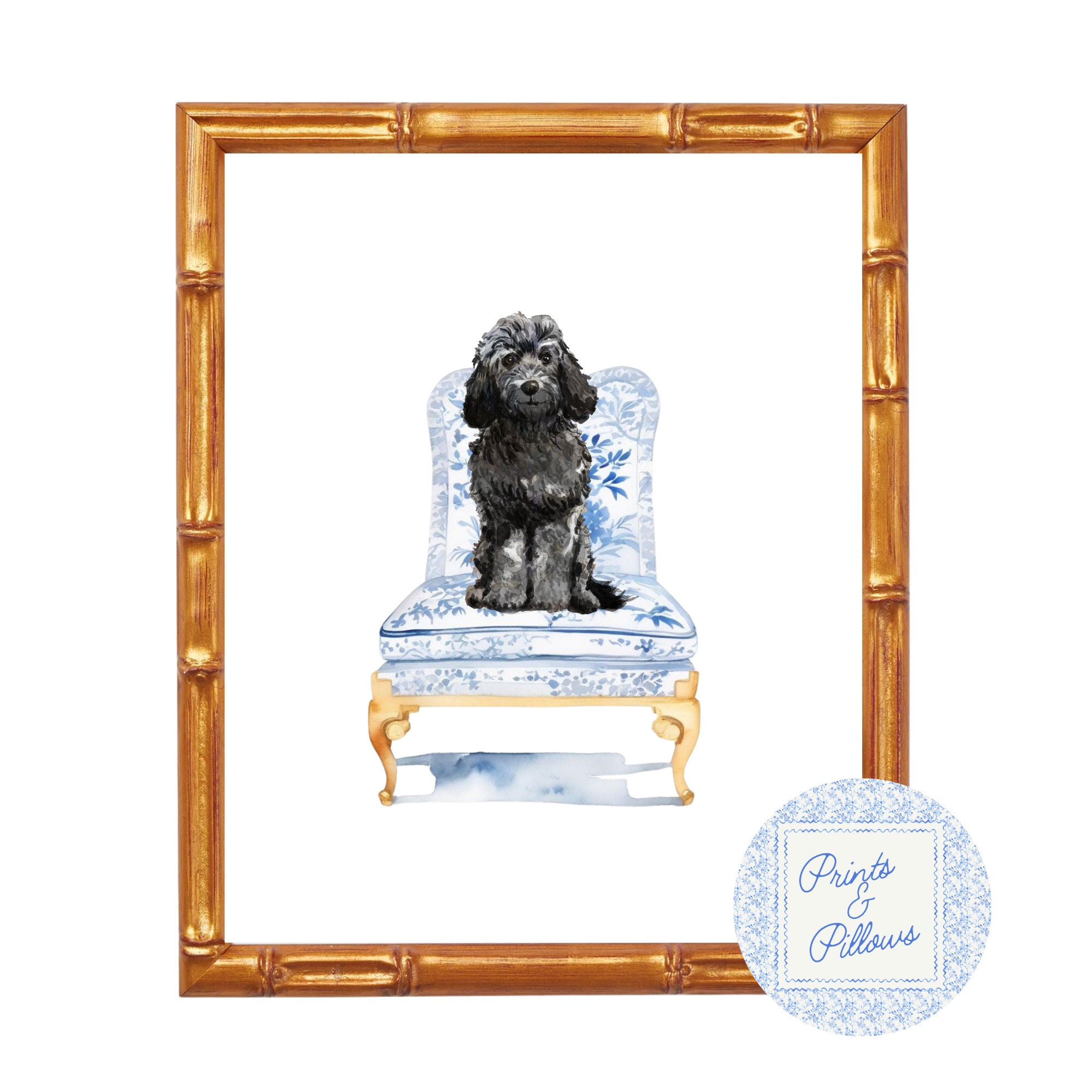 Cockapoo Art Print, Chinoiserie Dog, Preppy Dog Prints, Dog Mom Gift ...