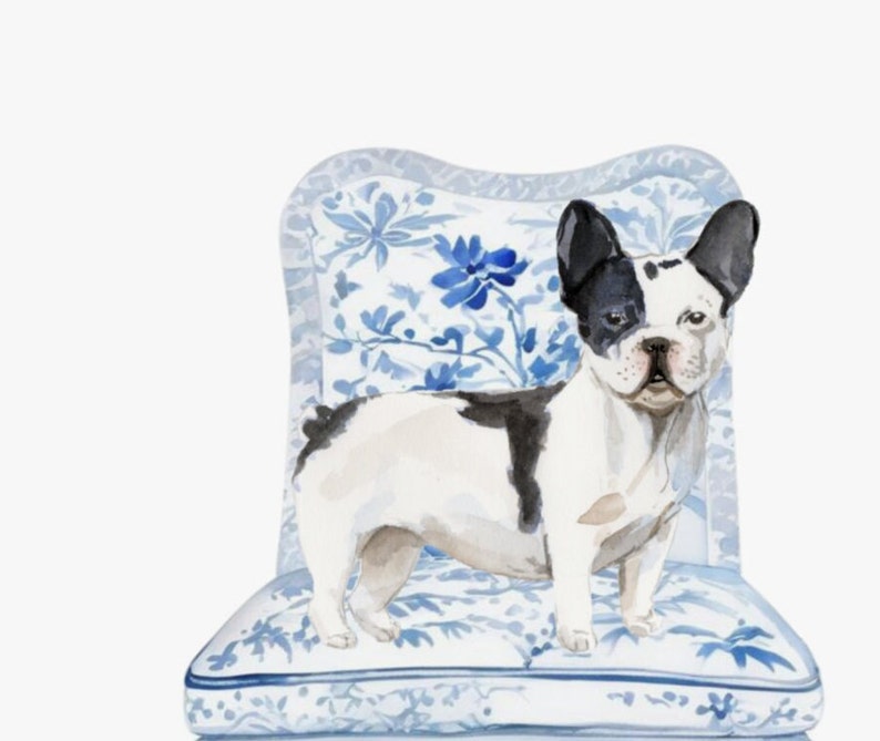 French Bulldog Art Print, Chinoiserie Dog, Preppy Dog Prints, Dog Mom ...