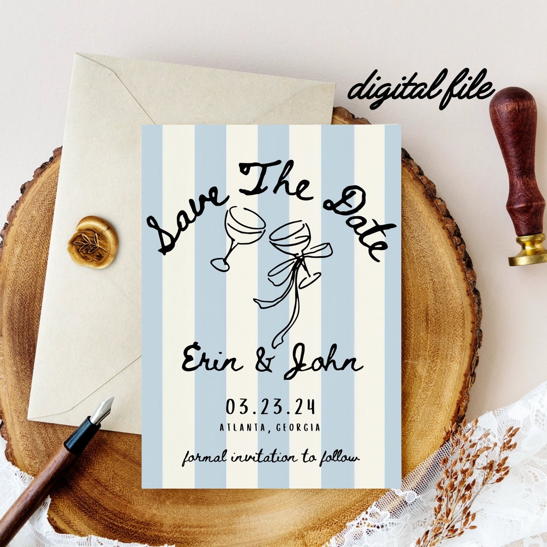 Vintage Bow Save the Dates, Minimalist Photo Save the Date Cards, Grand ...