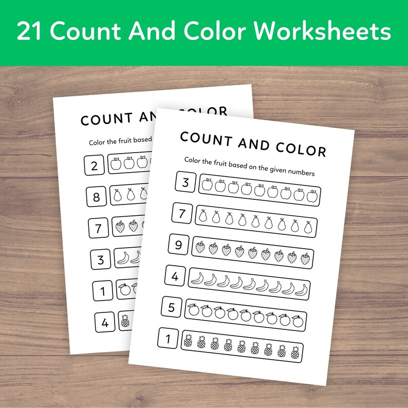 Count and Color, Preschool Worksheets, Coloring Pages, Counting ...