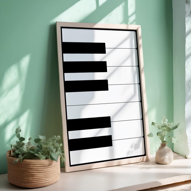 Piano Keys Wall Art, Piano Keys Print, Piano Poster, Piano Keys ...