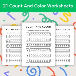 Count and Color, Preschool Worksheets, Coloring Pages, Counting ...