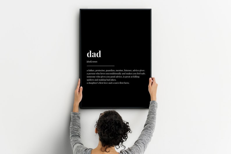 Dad Definition Print Printable Wall Art Print Definition Print Quote ...