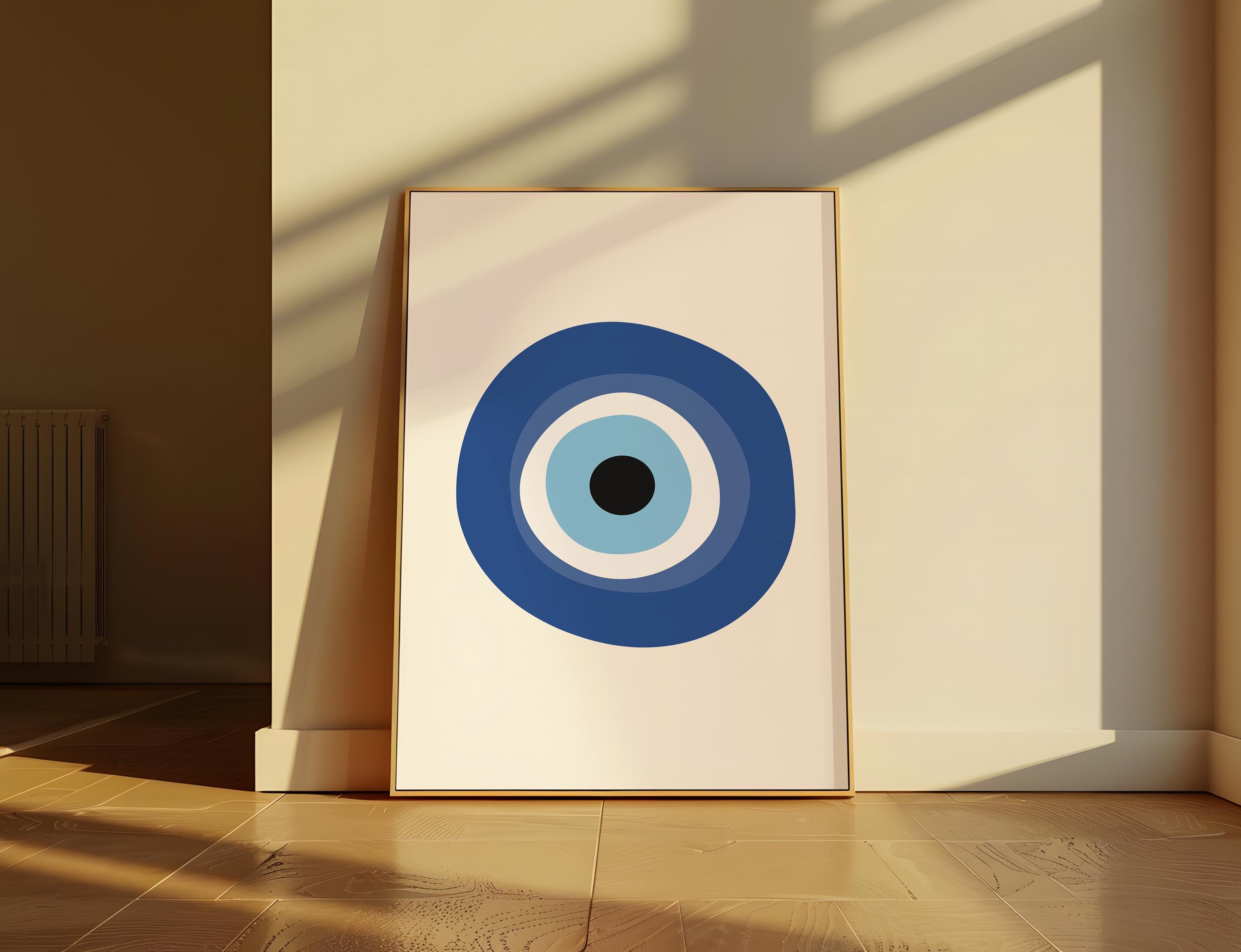 Evil Eye Print, Blue Evil Eye, Evil Eye Art, Printable Evil Eye, Evil ...