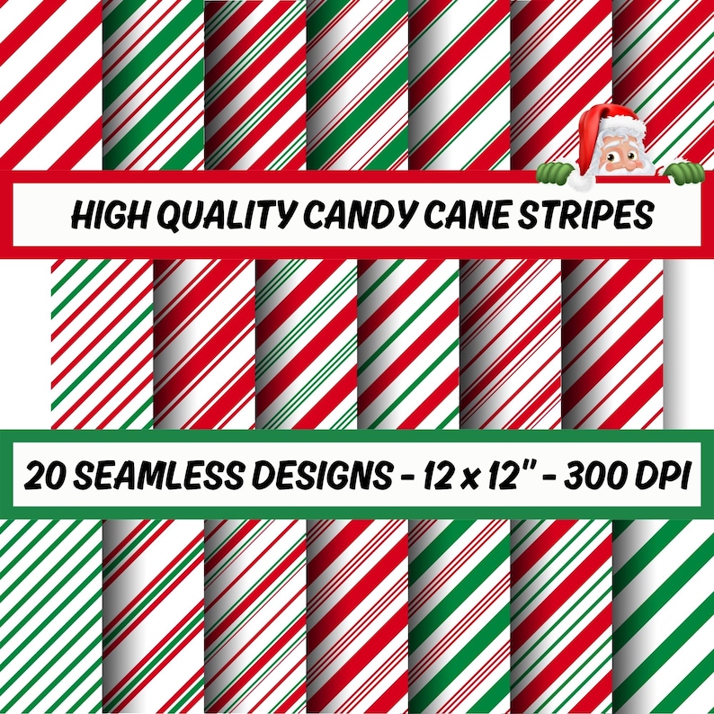 Candy Cane Stripes, Candy Cane Pattern, Candy Cane Stripe Papers, Candy ...