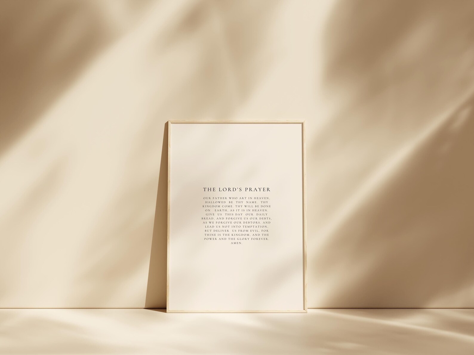 Poster Het Onze Vader, the Lord's Prayer Muurkunst Bijbelvers - Etsy