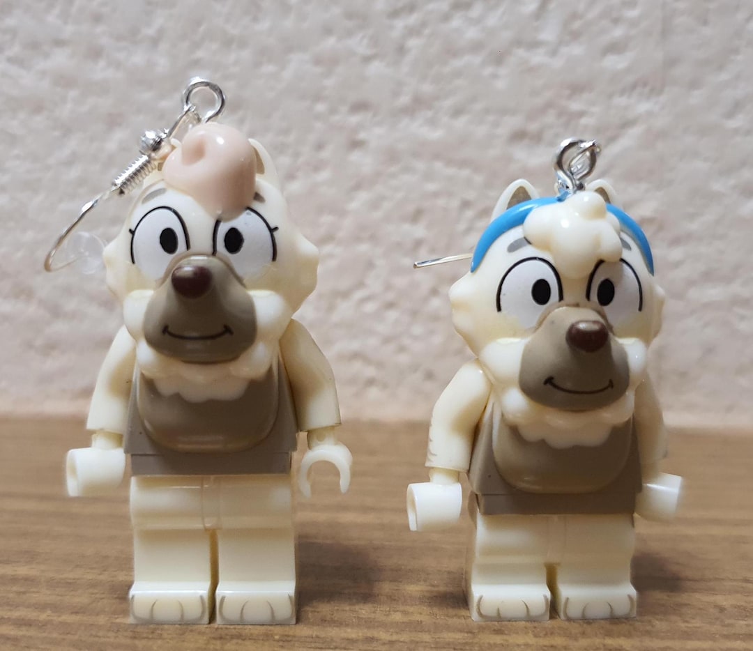 Bluey, Wendy and Judo Minifigure Earrings. - Etsy