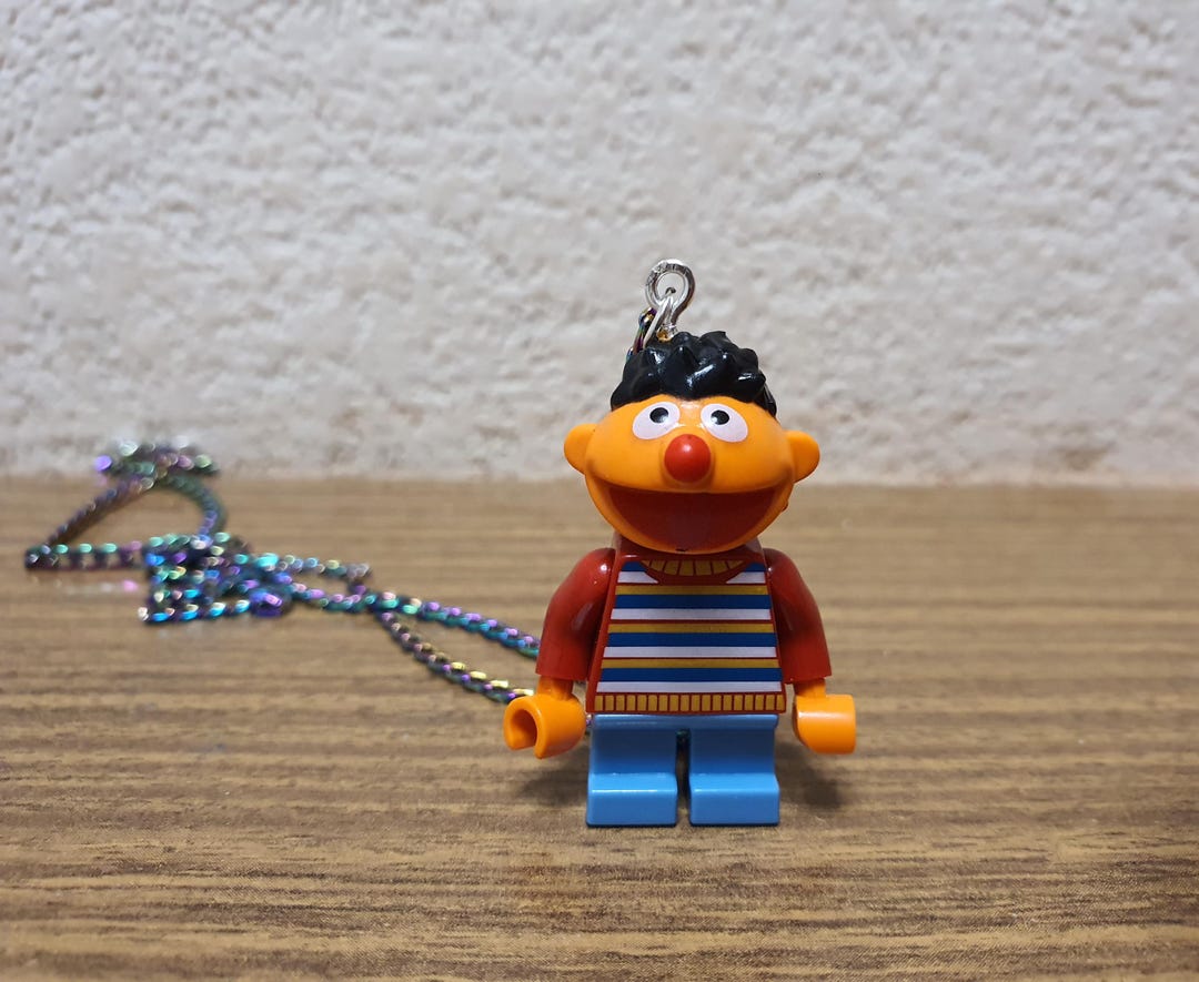 Ernie Minifigure 19 Inch Necklace. - Etsy