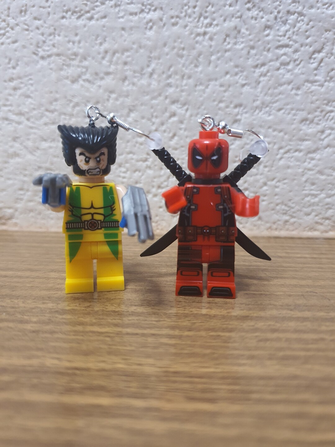 Deadpool and Wolverine Minifigure Earrings. - Etsy