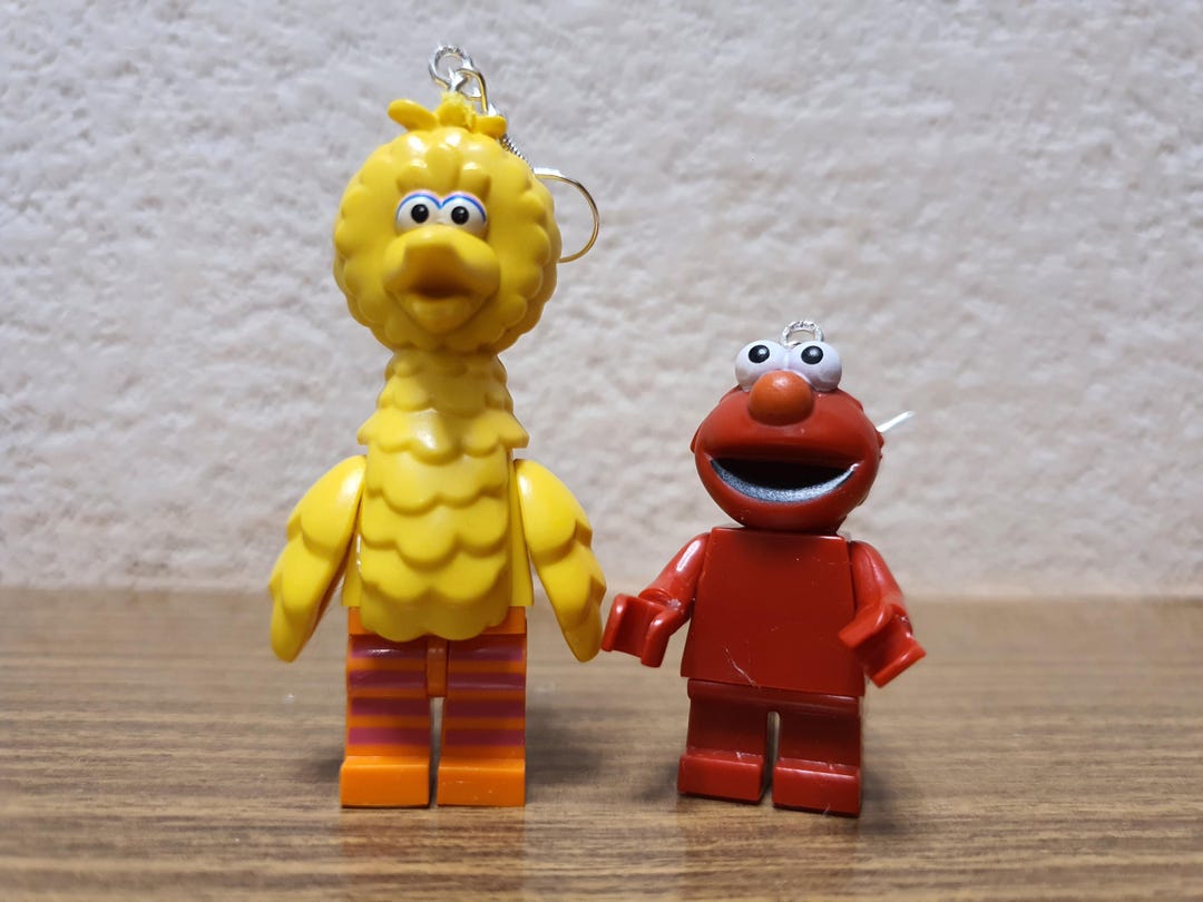 Big Bird and Elmo Minifigure Earrings. - Etsy