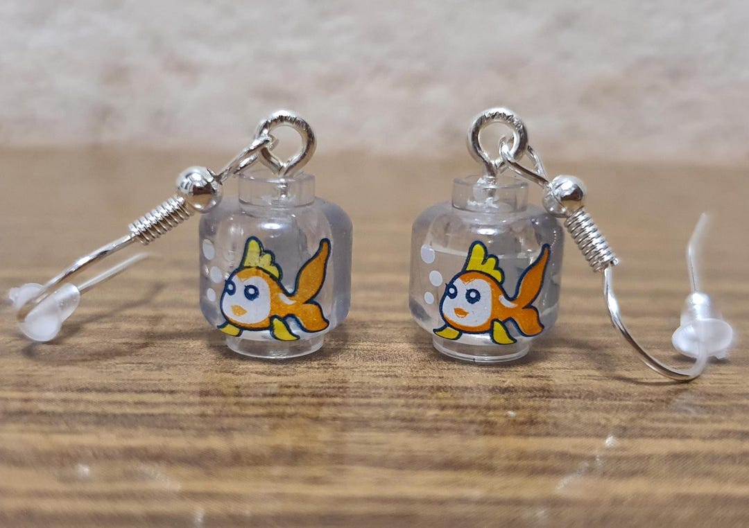 Cleo the Goldfish, Pinocchio, Minifigure Earrings. - Etsy