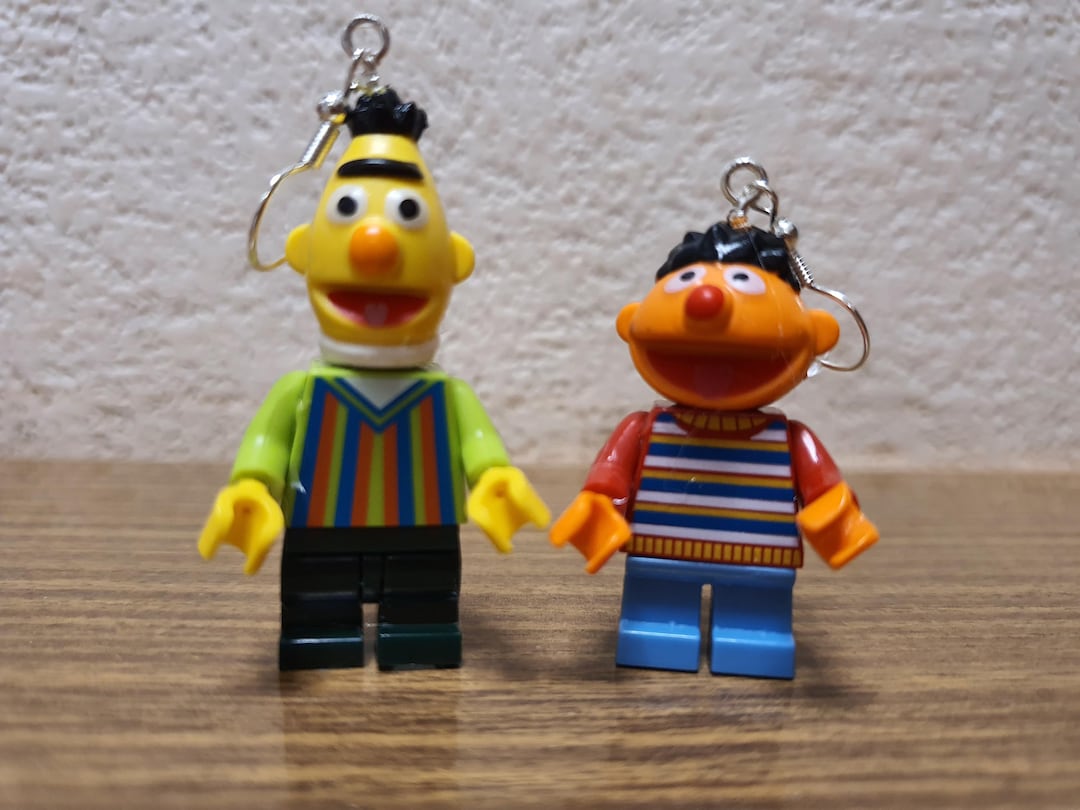 Bert and Ernie Minifigure Earrings. - Etsy