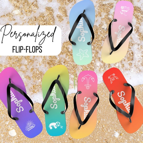 Color Changing Customizable Flip Flops