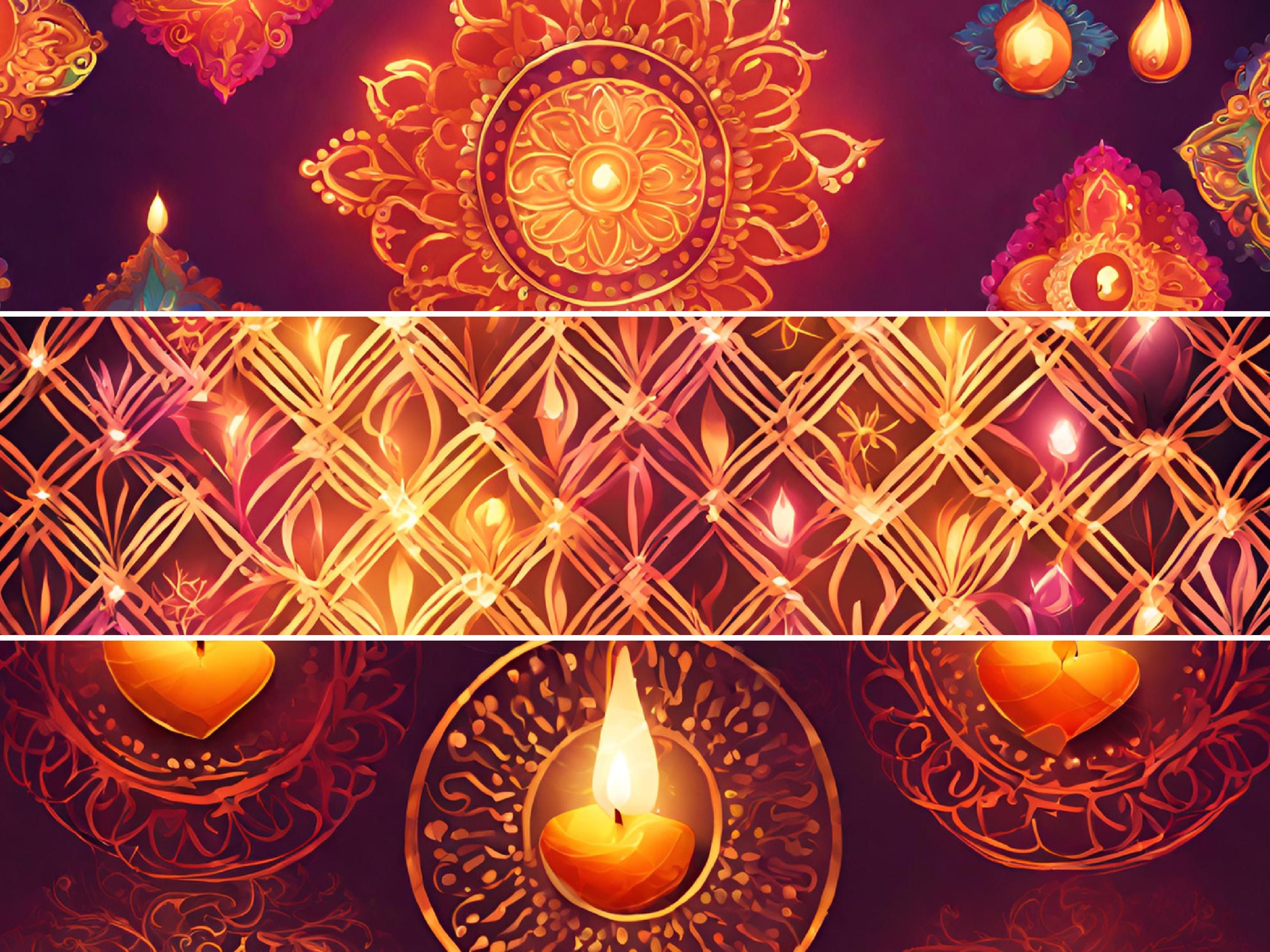 20 Diwali Digital Clipart - Commercial Use - Scrapbook Paper - Seamless ...