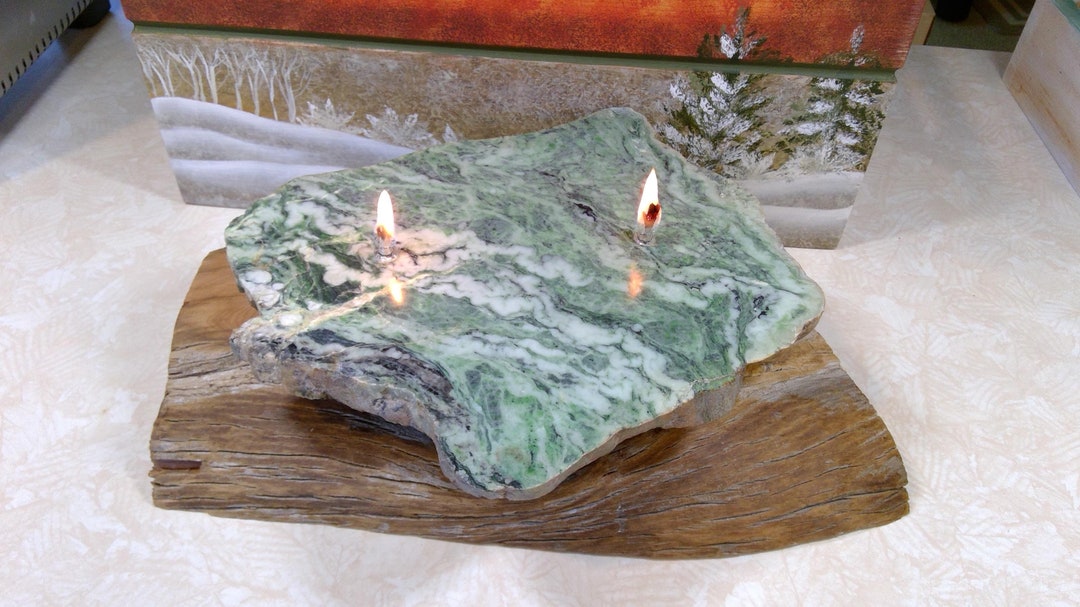 Eel River Jade Oil Lamp Candle, Jade Lamp Candle, Stone Oil Lamps ...