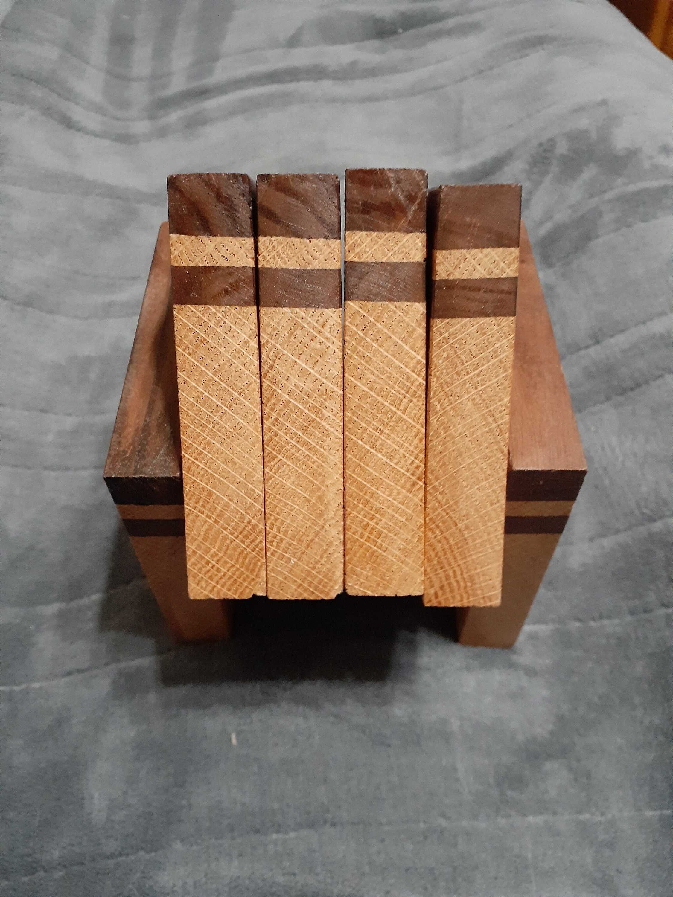 White Oak and Walnut Coaster Set - Etsy