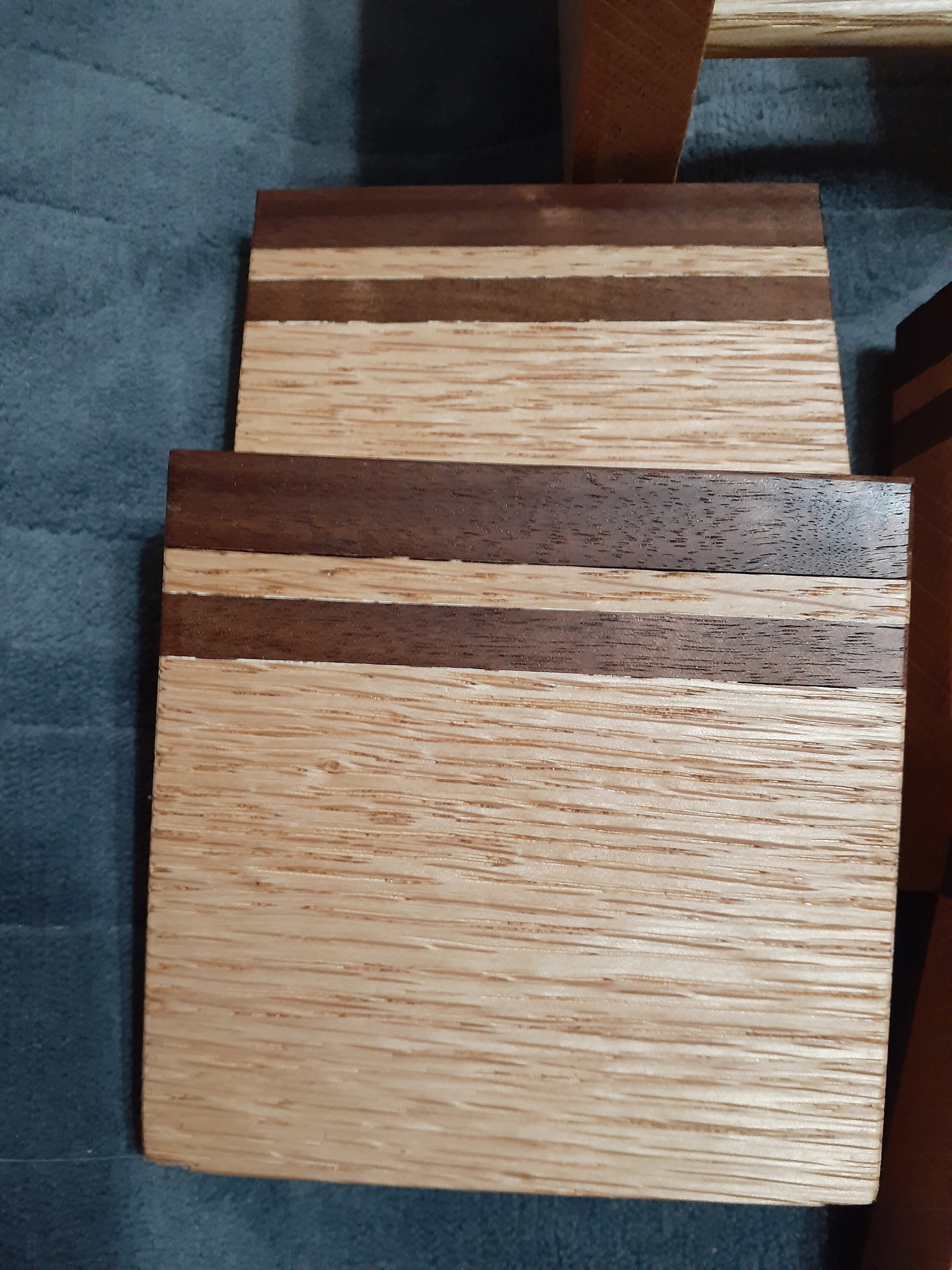 White Oak and Walnut Coaster Set - Etsy
