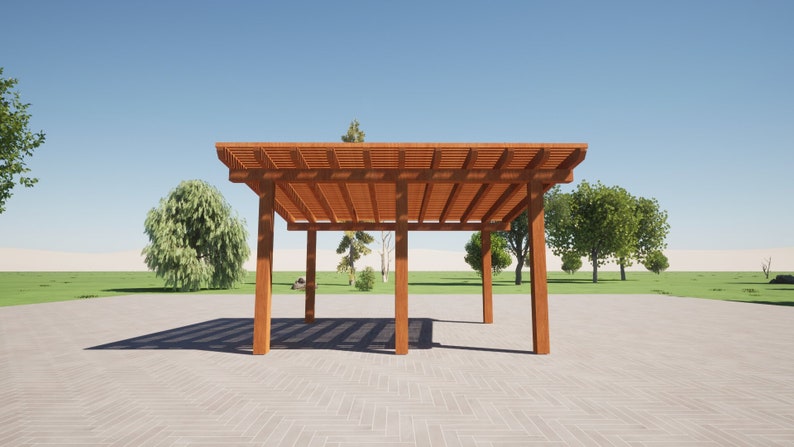 13x16 Gazebo Timber Frame Plan, PDF Plan + 3D Sketchup File Included ...