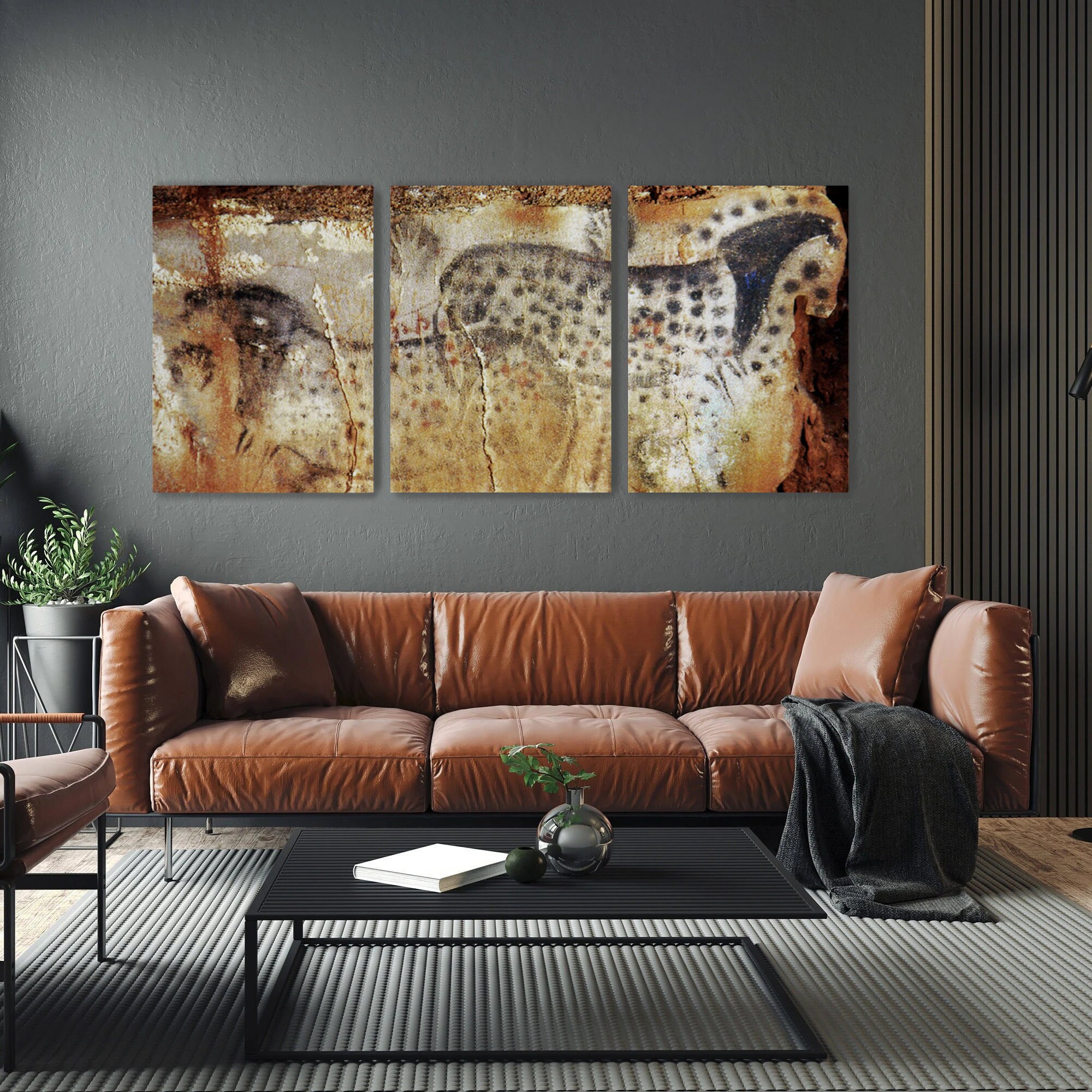 Cave Painting: Horses of Pech Merle Ultra-high Resolution Scan Canvas ...