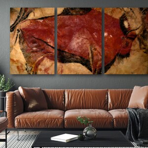 Cave Painting: Red Bison - Ultra-high Resolution Scan - Canvas Print - Etsy