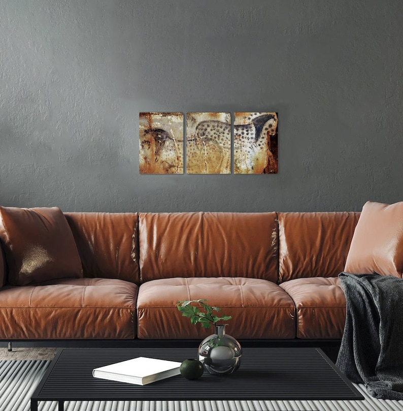Cave Painting: Horses of Pech Merle Ultra-high Resolution Scan Canvas ...