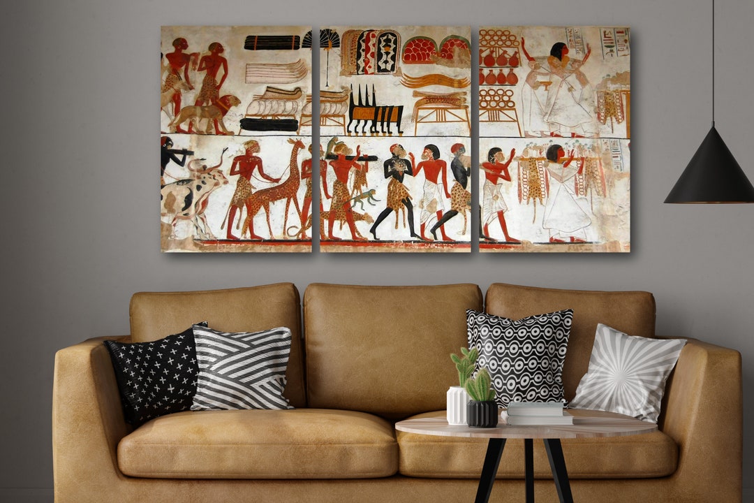 Egyptian Painting: Ramses II - Ultra-high Resolution Scan - Canvas ...