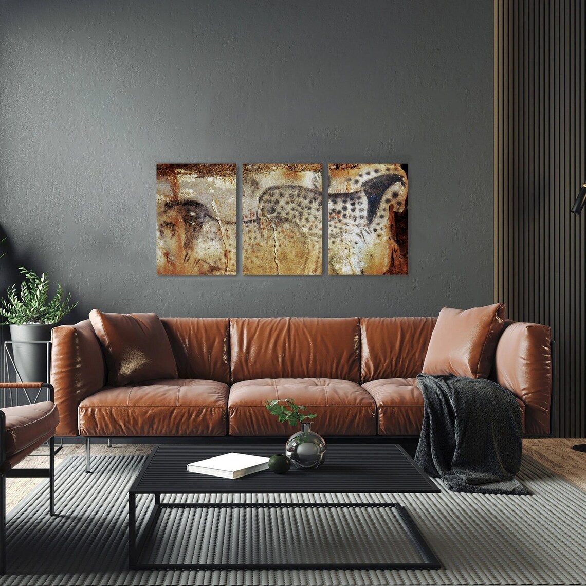 Cave Painting: Horses of Pech Merle Ultra-high Resolution Scan Canvas ...