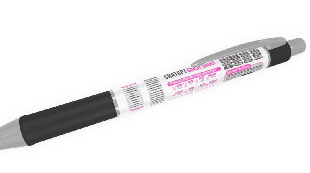 Smart & Stylish Chatgpt Cheat Sheet Pen Ideal Stocking - Etsy