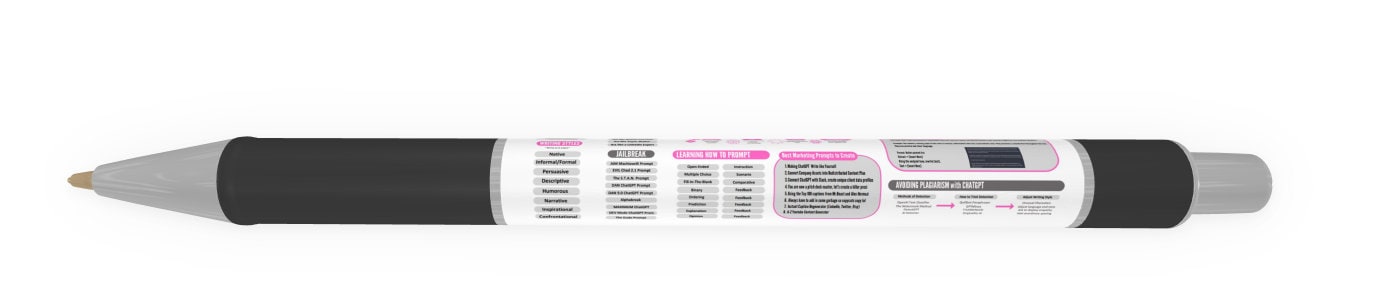 Smart & Stylish Chatgpt Cheat Sheet Pen Ideal Stocking - Etsy