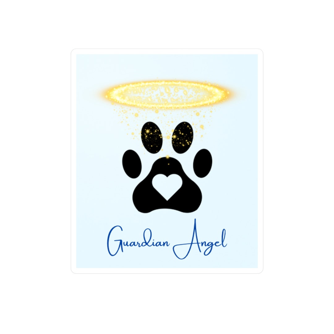 Guardian Angel Pet in Blue Vinyl Decals - Etsy