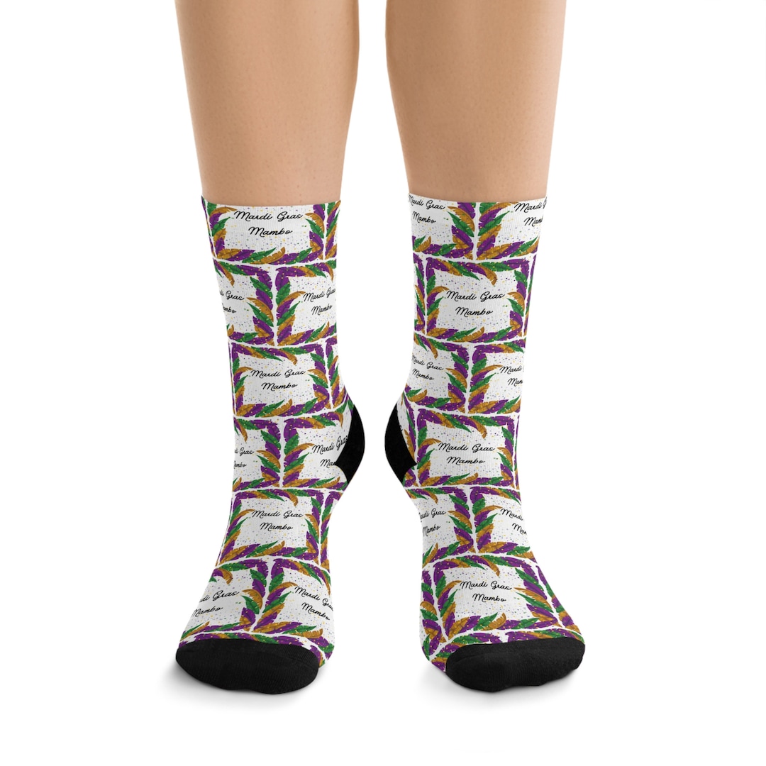 Mardi Gras Mambo Recycled Poly Socks - Etsy