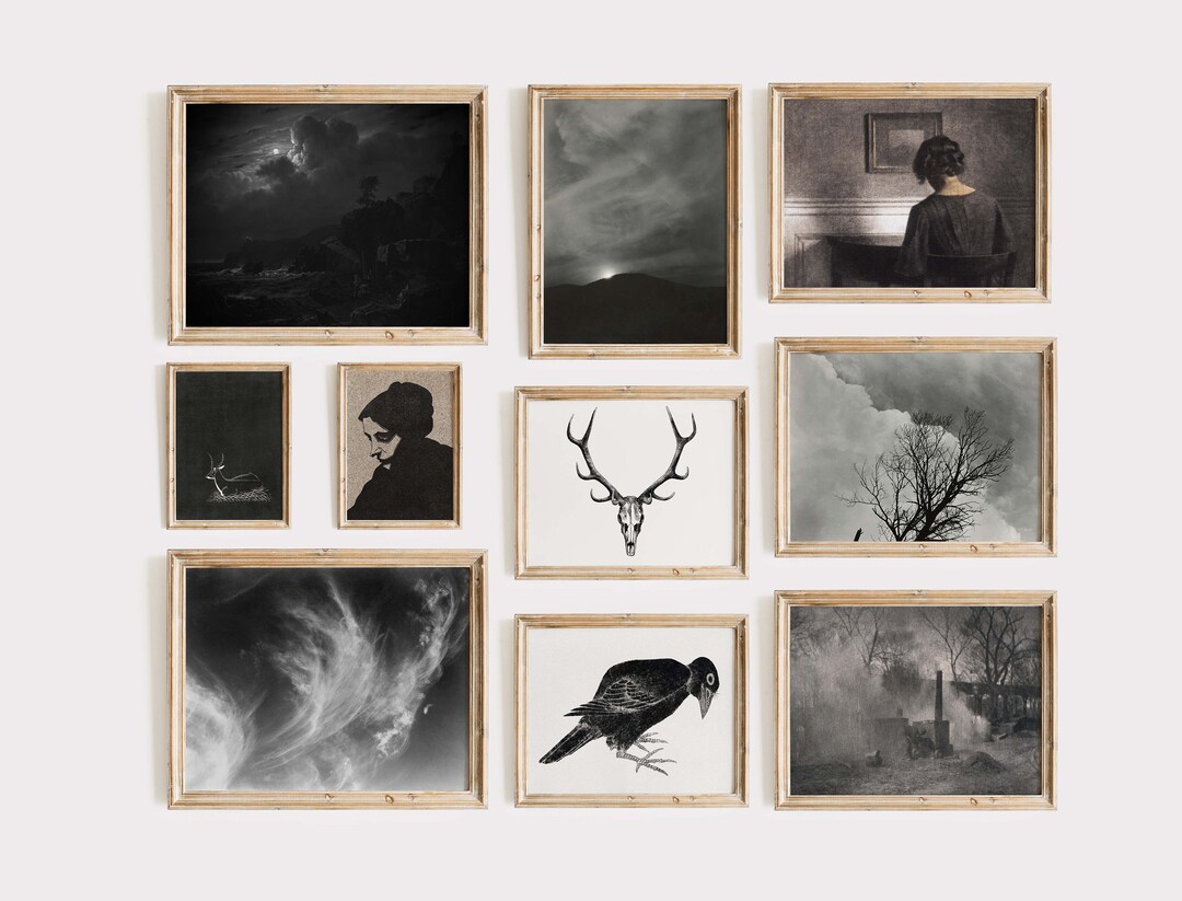 Dark Academia Moody Downloadable Prints | SET OF 10 PRINTS - Etsy
