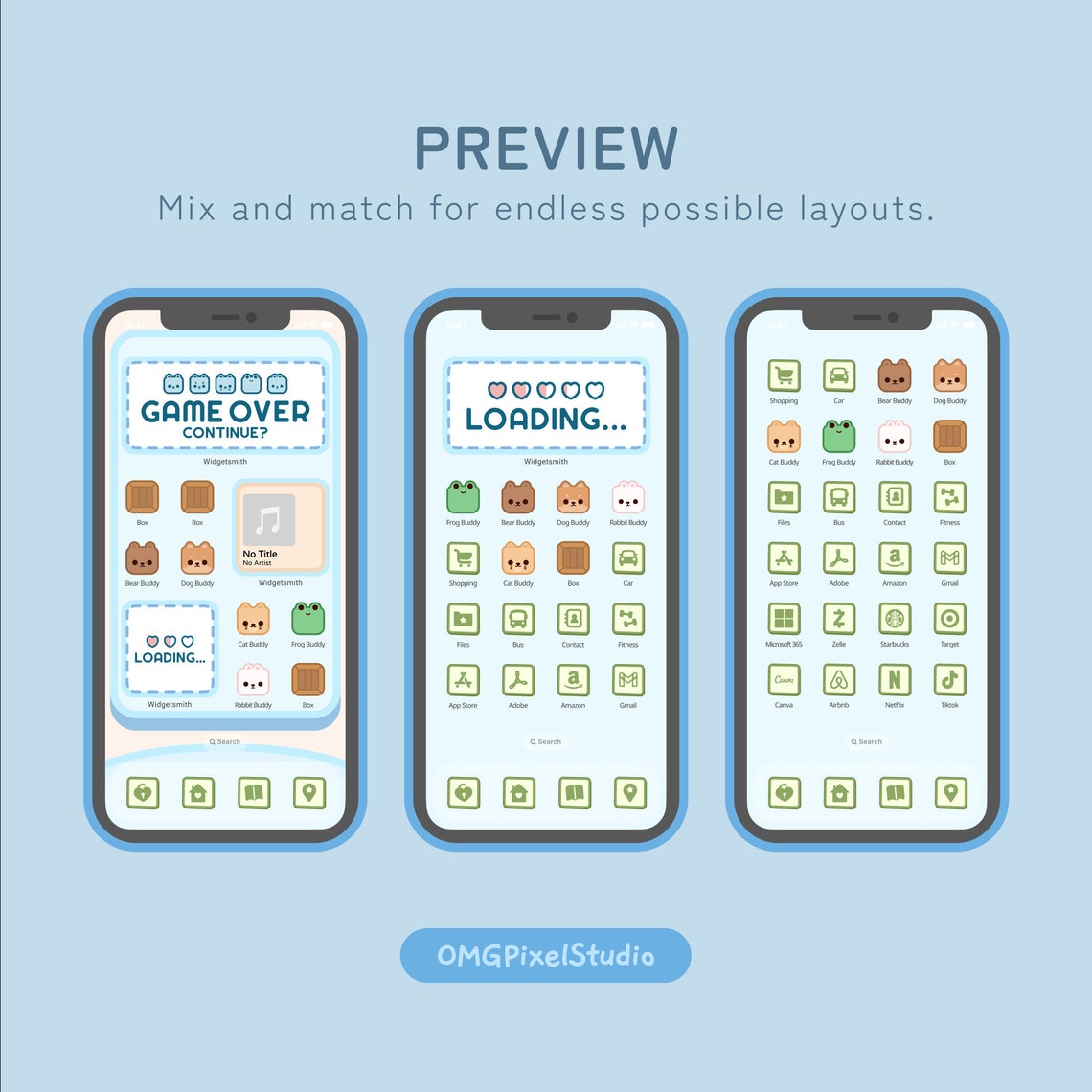 Game Buddies App Icon Pack: Ios iPhone Wallpapers, Widgets, Cute Gamer ...