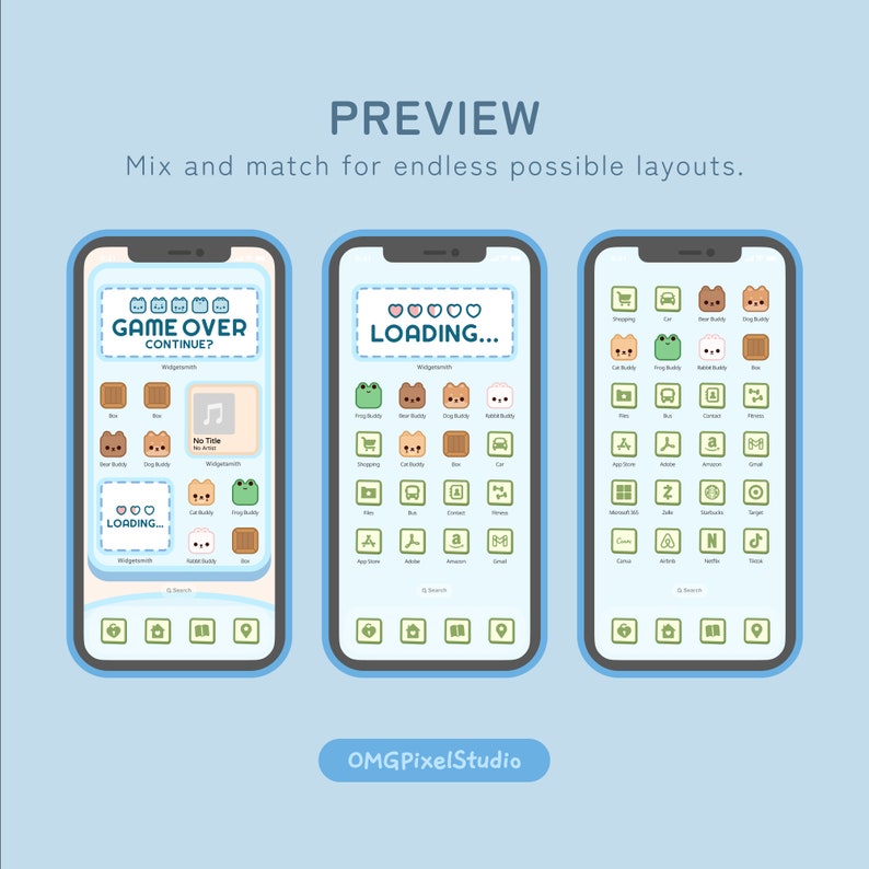 Game Buddies App Icon Pack: Ios iPhone Wallpapers, Widgets, Cute Gamer ...