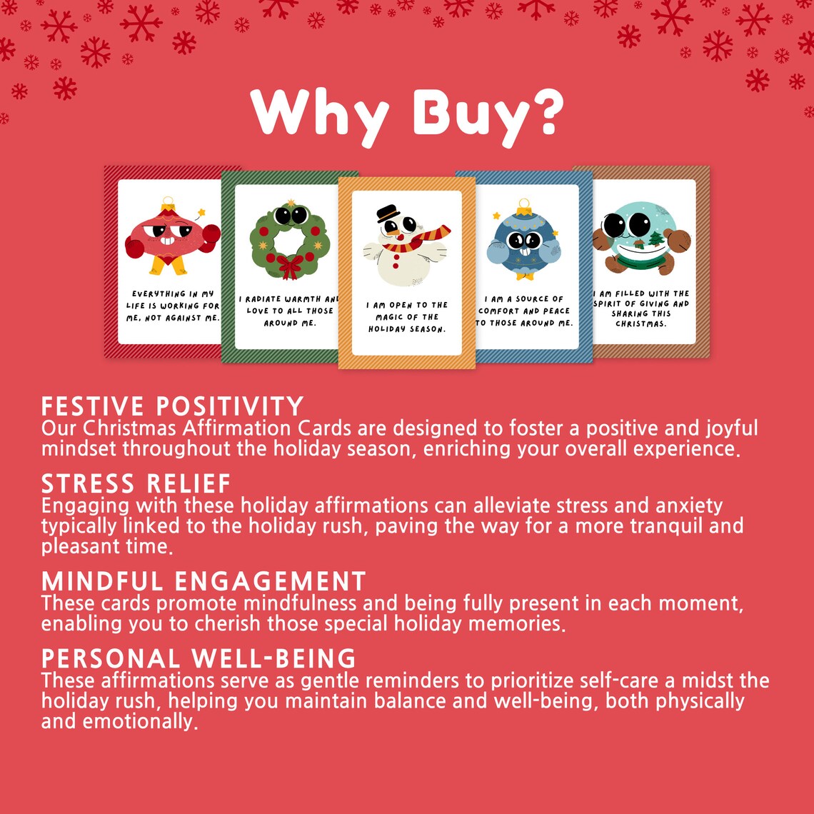 36 Printable Christmas Affirmation Cards, Holiday Affirmations ...