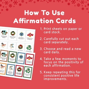 36 Printable Christmas Affirmation Cards, Holiday Affirmations ...