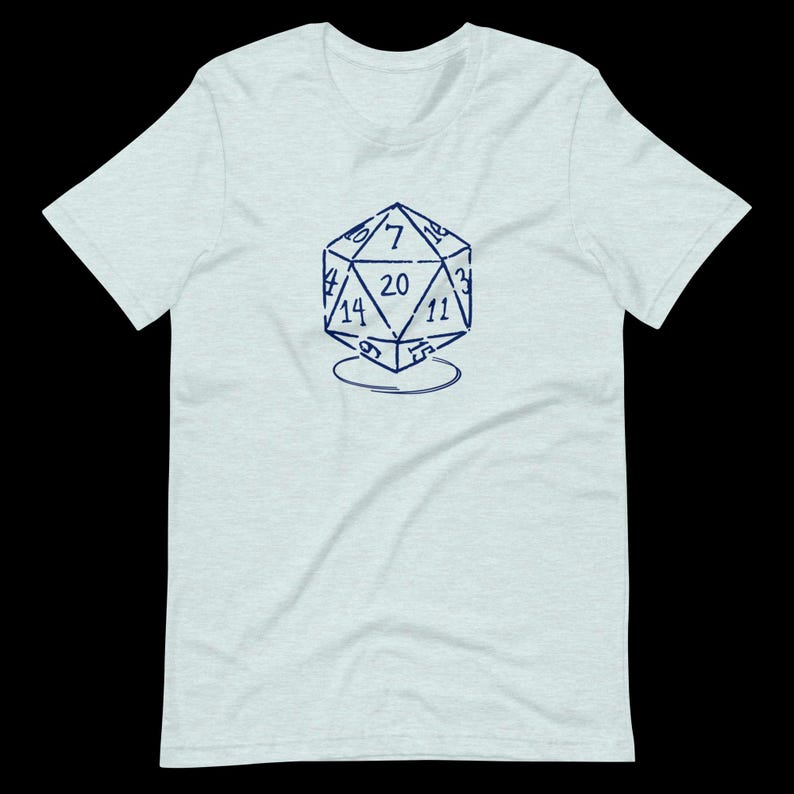 D20 Dice Shirt: Dnd Inspired Tabletop Gaming Tee - Etsy
