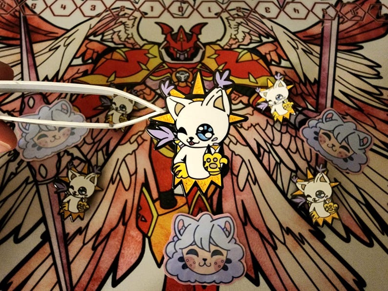 Gatomon Hard Enamel Pin Digimon - Etsy