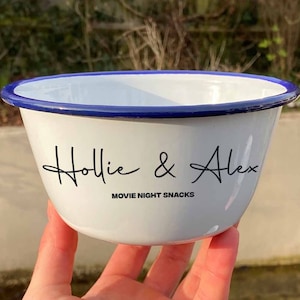 Custom Name Movie Snacks Bowl | Popcorn, Movie Night, Personalised ...
