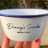 Custom Name Movie Snacks Bowl Popcorn, Movie Night, Personalised Enamel ...