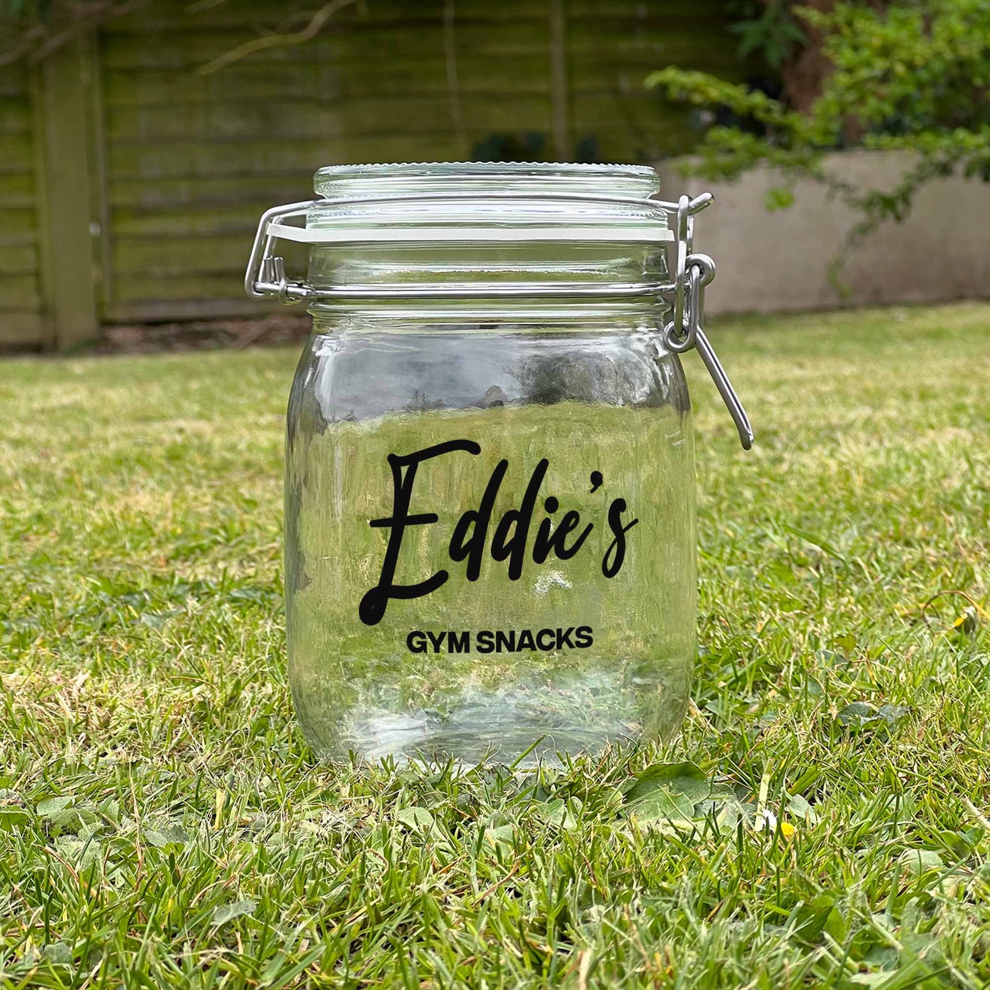 Personalised Workout Snacks Jar, 1.8L Gym Snacks, Pre Workout, Gym ...
