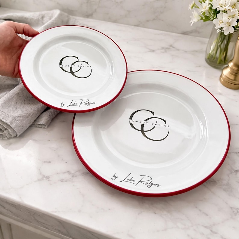 Custom Logo Enamel Plates - 5 Rim Colours of Choice | Wholesale ...
