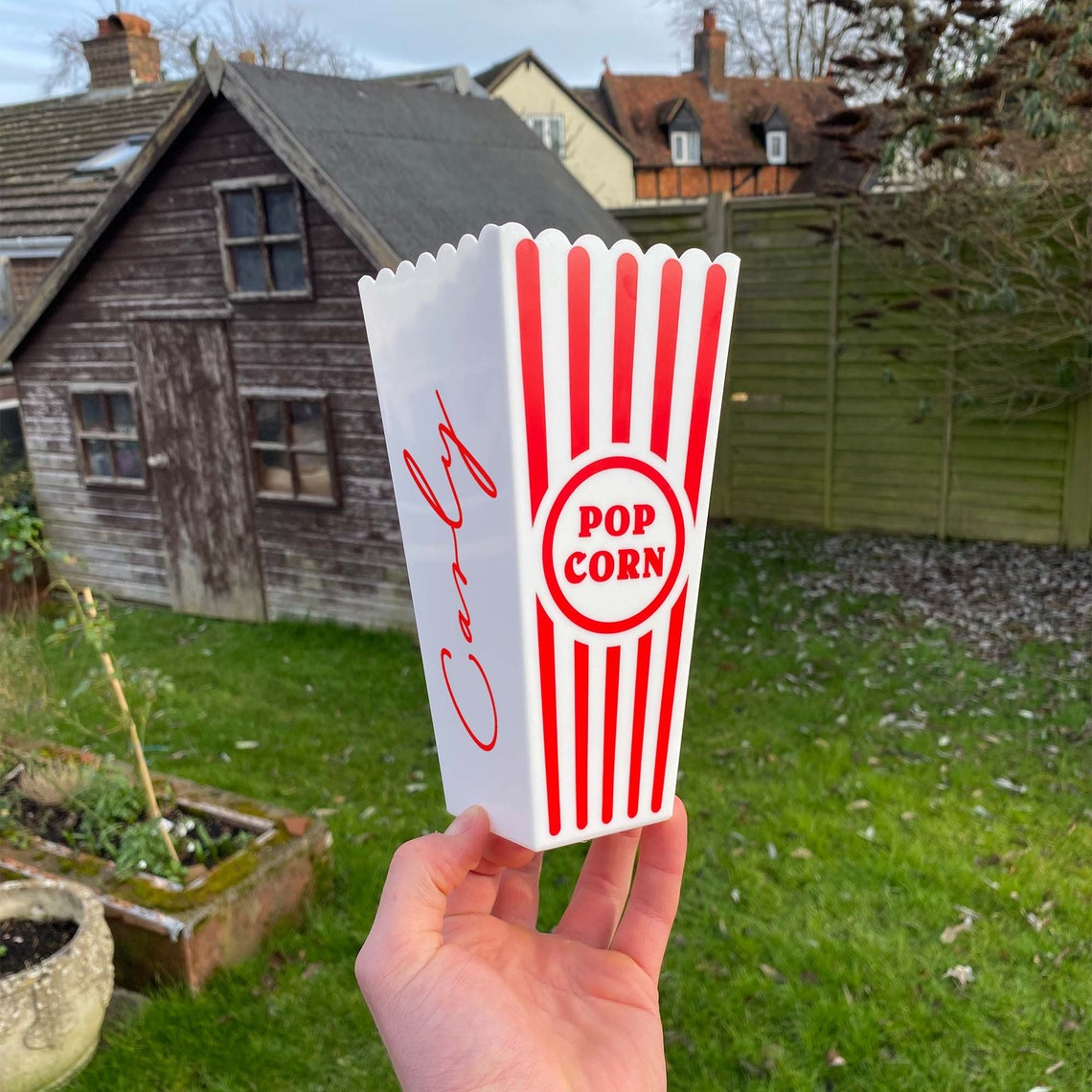 Personalised Popcorn Box | Couples Popcorn Set, Party Pop Corn Bowl ...