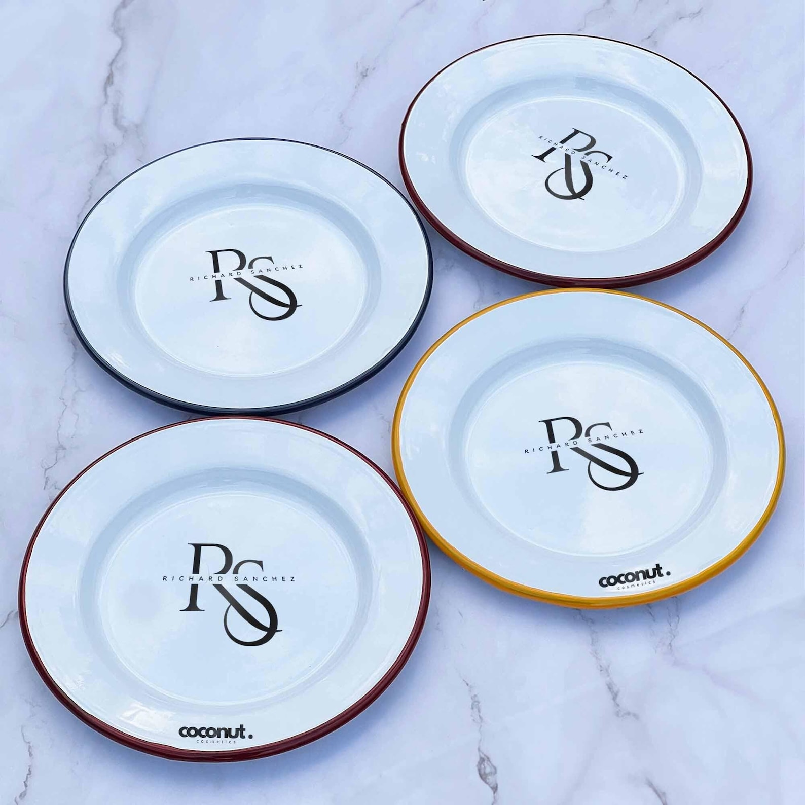 Custom Logo Enamel Plates - 5 Rim Colours of Choice | Wholesale ...
