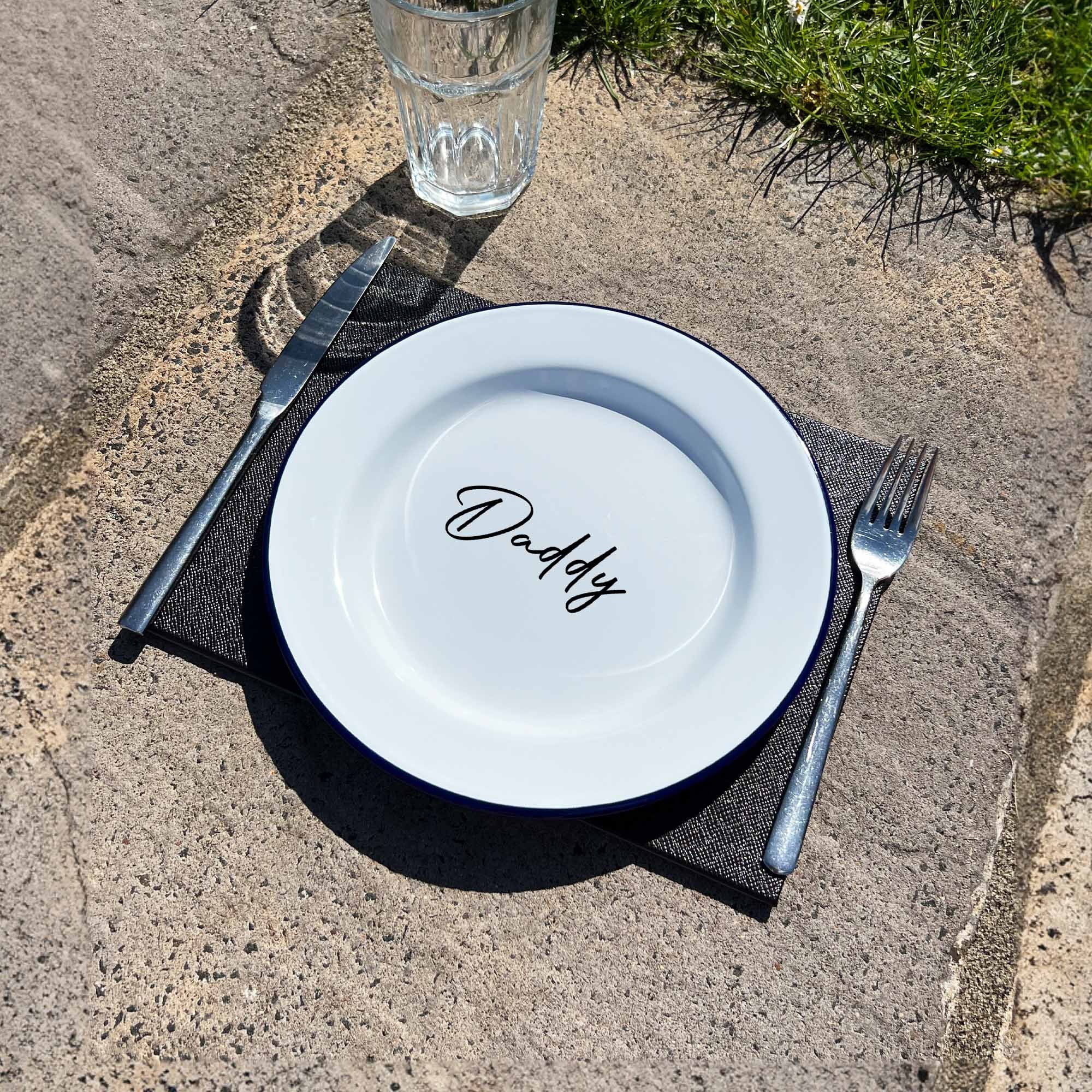 Personalised Enamel Plate Personalised Name Enamel Plates, Personalised ...