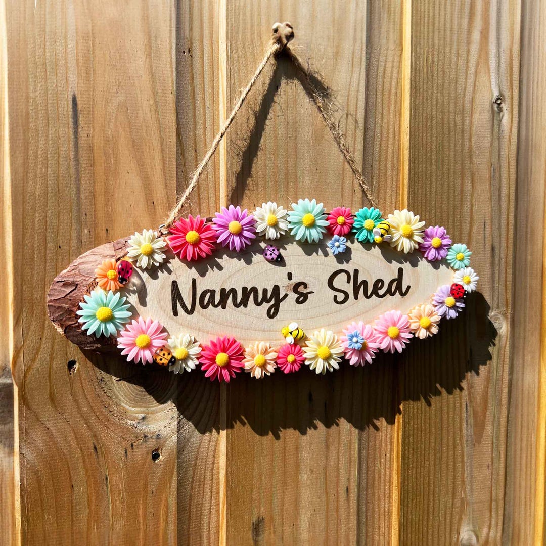 Nan Gardening Gifts, Personalised Garden Shed Plaque, Handmade Shed ...