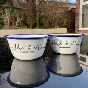 Custom Name Movie Snacks Bowl | Popcorn, Movie Night, Personalised ...