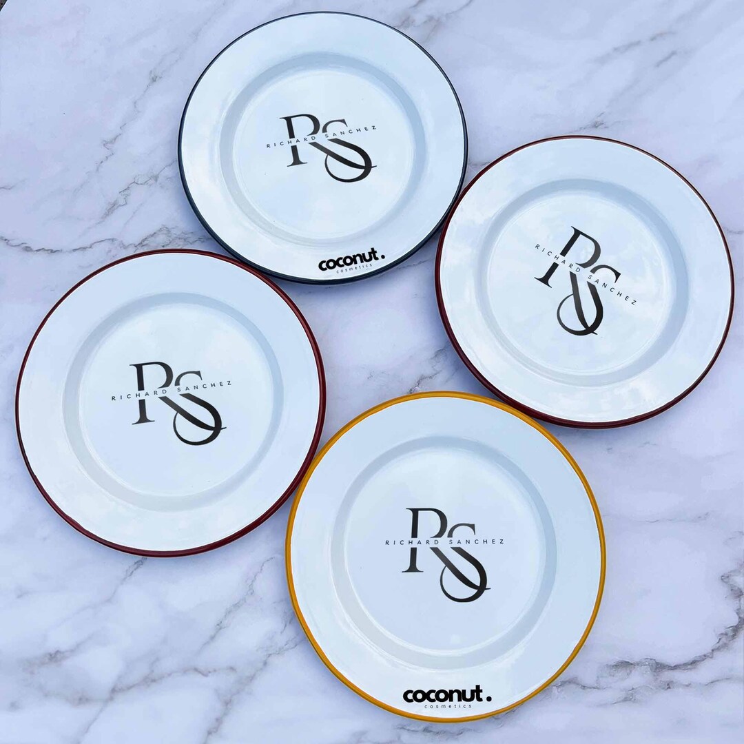 Custom Logo Enamel Plates - 5 Rim Colours of Choice | Wholesale ...