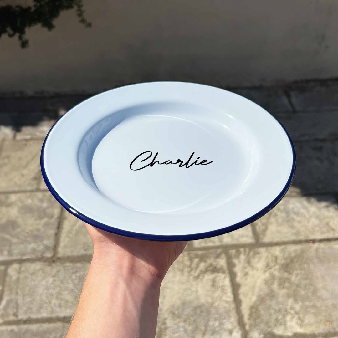 Personalised Enamel Plate | Personalised Name Enamel Plates ...
